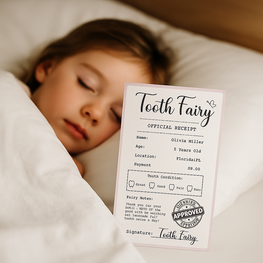 Editable Canva Tooth Fairy Receipt – Printable Template for Kids ...