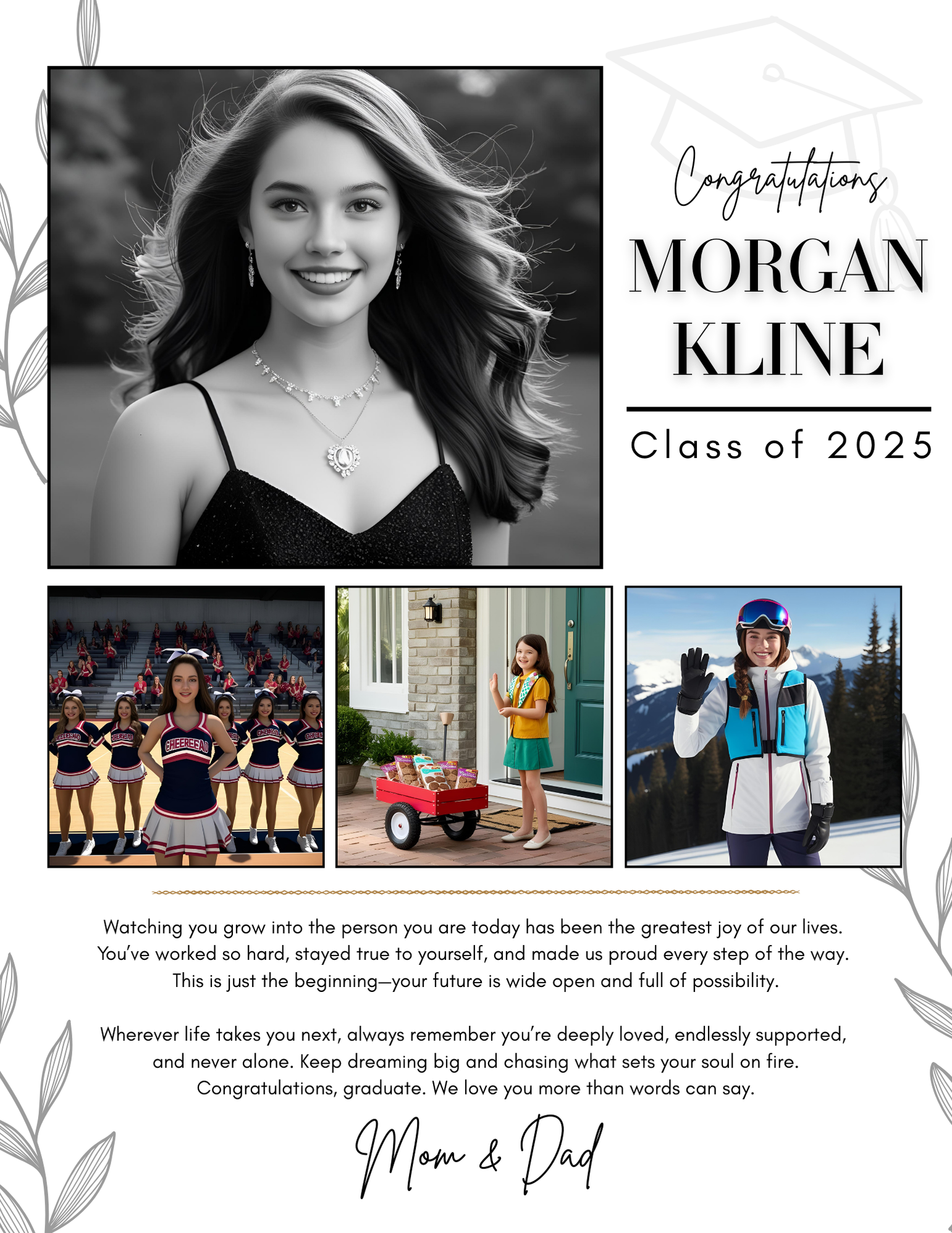 Yearbook Ad Template – Full & Half Page Graduation Tribute (Editable i ...